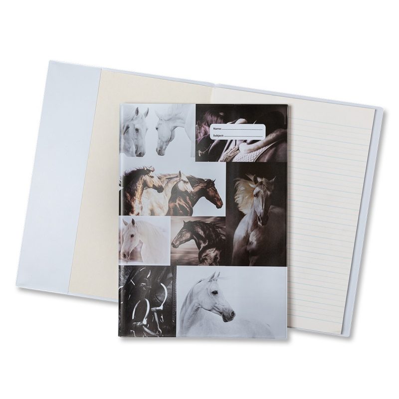 A4 B&W Horse Book Cover IV - Filly and Co Horse Gifts